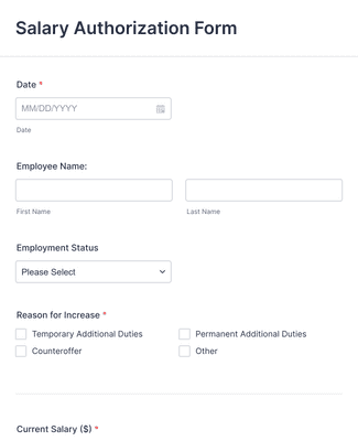 Salary Authorization Form Template | Jotform