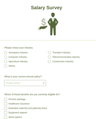 Salary Survey Form Template | Jotform