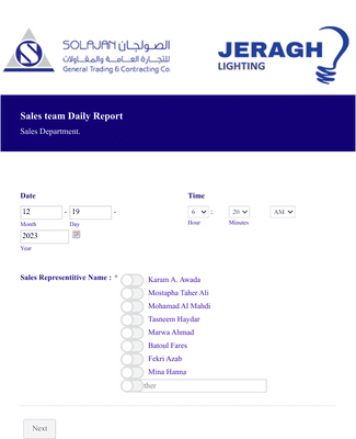 Sales Team Daily Report Form Template | Jotform