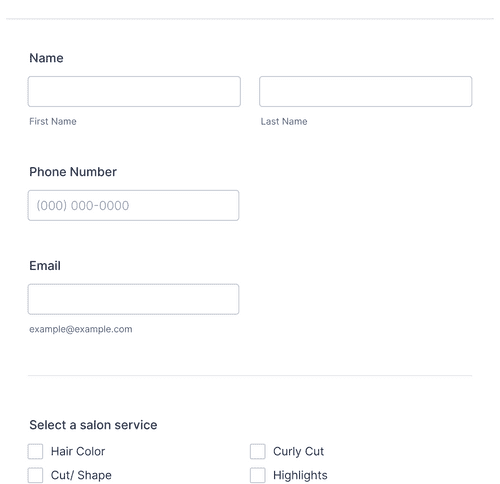 Salon Consultation Form Template | Jotform