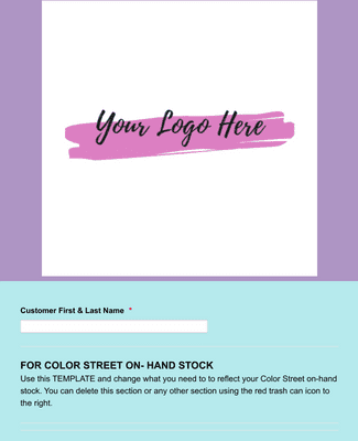 Sample - Gift Registry for On Hand Stock Form Template | Jotform