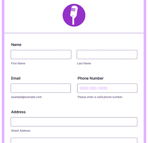 Sample Podcast Release Form Template | Jotform