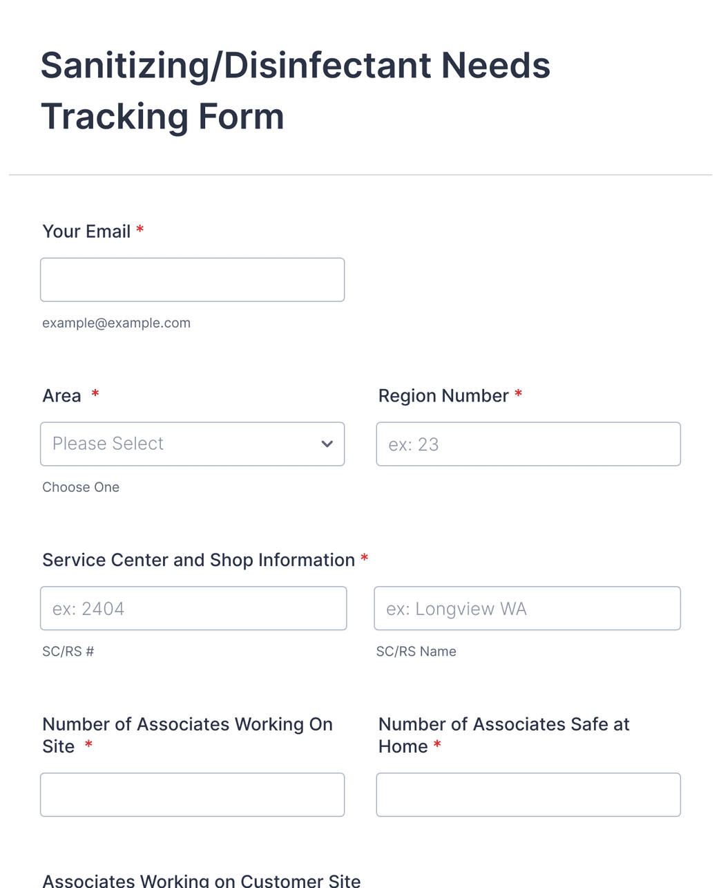 Sanitizing Disinfectant Products Needs Tracking Form Template | Jotform
