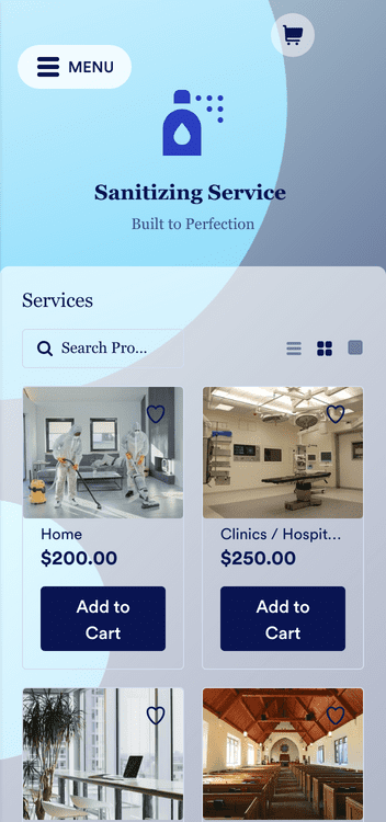 Sanitizing Service App Template | Jotform