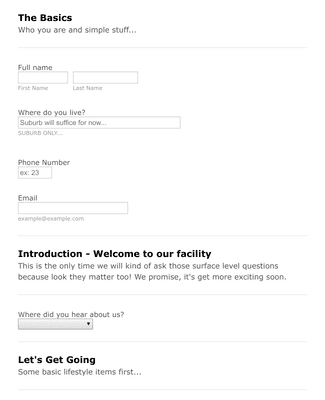 SAOR Needs Assessment Program: CF EXAMPLE Form Template | Jotform