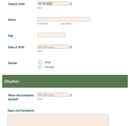 SBAR Form Template | Jotform