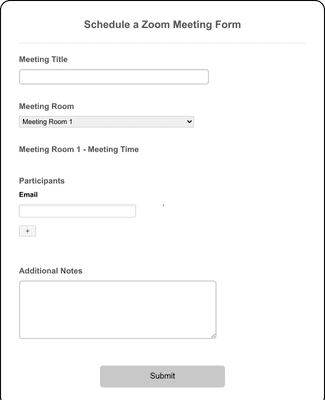 Schedule a Zoom Meeting Form Template | Jotform
