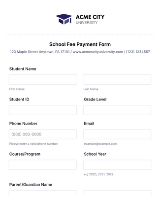 School Fee Payment Form Template | Jotform