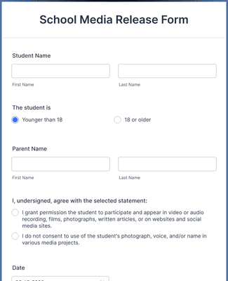 School Media Release Form Template | Jotform