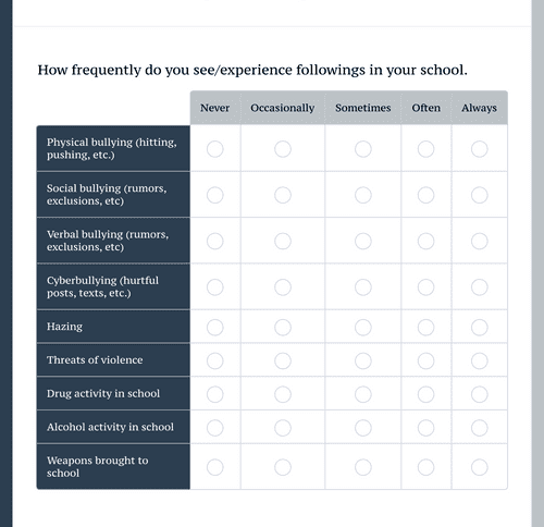 School Safety Survey Form Template | Jotform