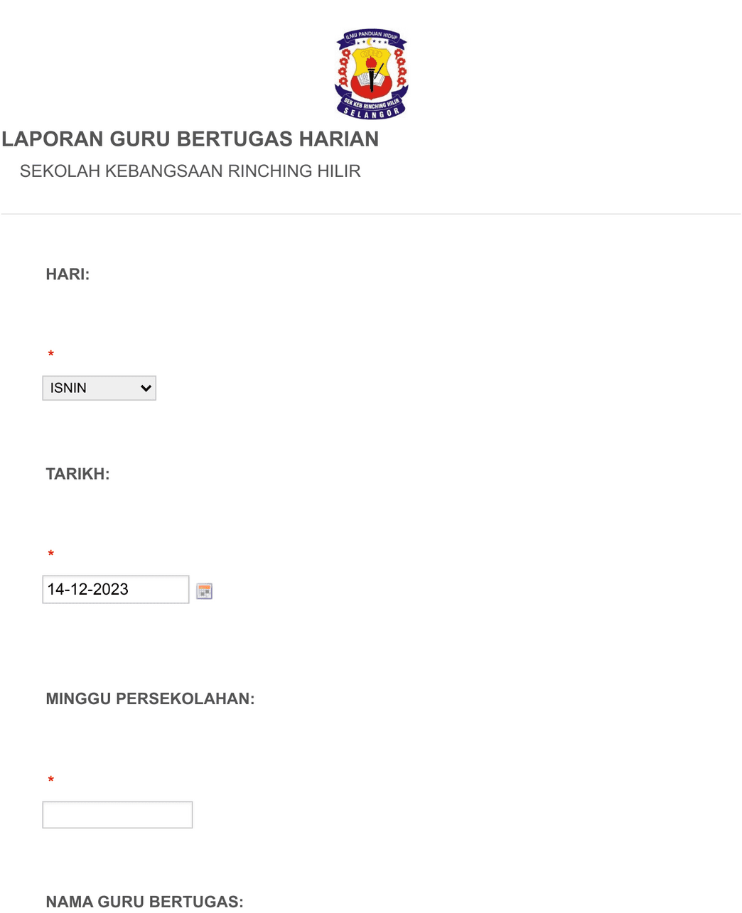 School Weekly Report Form Template | Jotform