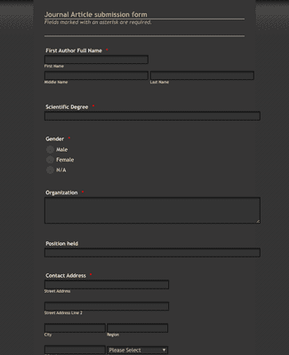 Scientific Journal article submission Form Template | JotForm