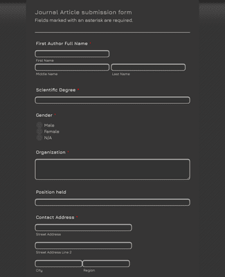 Scientific Journal article submission Form Template | Jotform