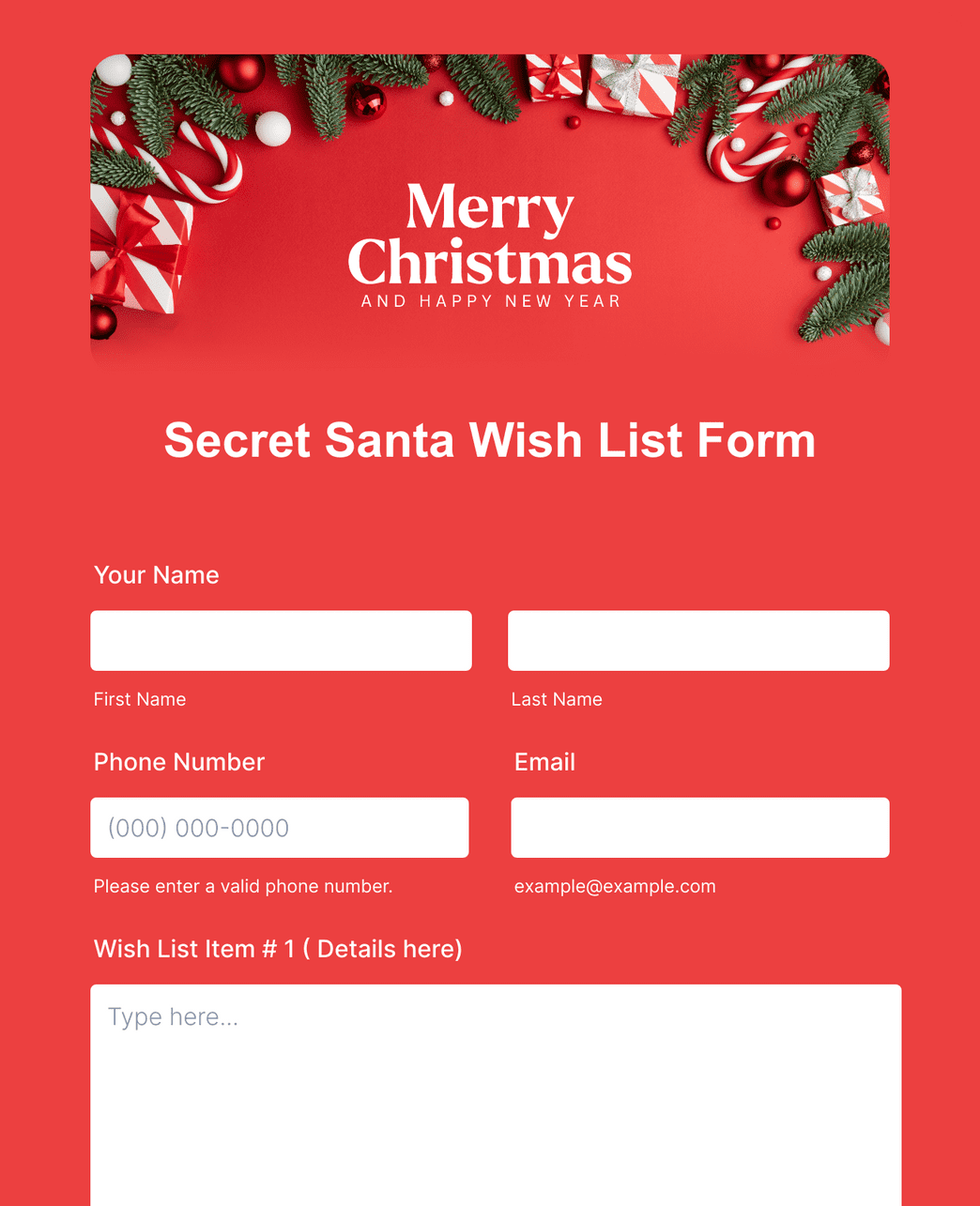 Secret Santa Wish List Form Template Jotform Secret Santa Wish List Form Template Jotform