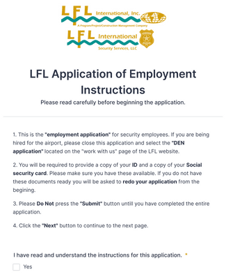 Security Employment Application Form Template | Jotform