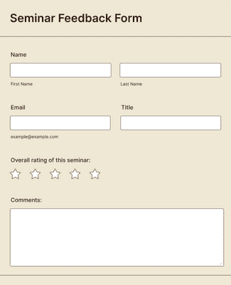 Seminar Feedback Form Template | Jotform