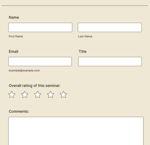 Seminar Feedback Form Template | Jotform
