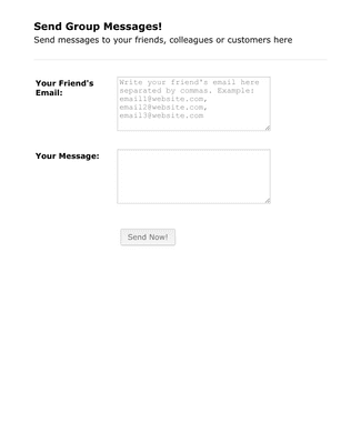 Send Group Messages Form Template | Jotform