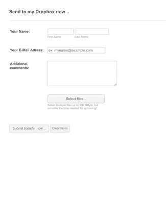 File Upload Form - Send to Dropbox Form Template | Jotform