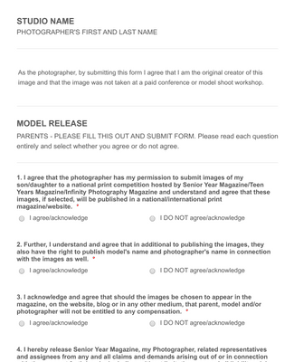 Daycare Photo Release Form Template | JotForm