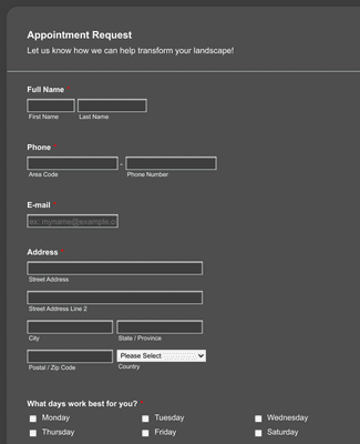 Service Appointment Request Form Template | Jotform