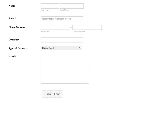 Service Enquiry Form Template | Jotform