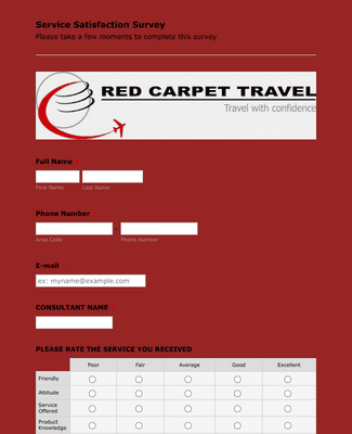 Service Satisfaction Survey Form Template | Jotform