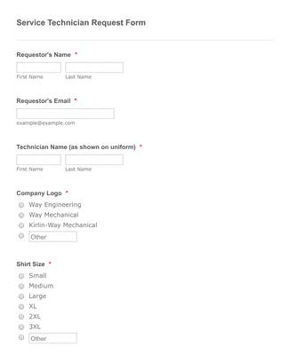 Service Technician Request Form Template | JotForm
