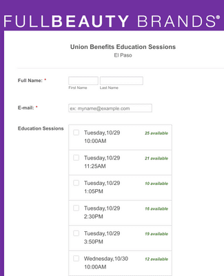 Session Booking Form Template | Jotform