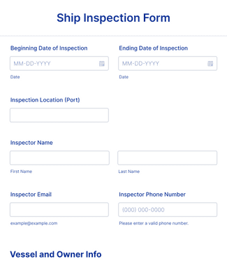 Ship Inspection Form Template | Jotform