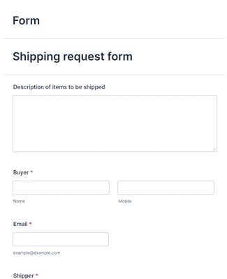 Shipping Request Form Template | Jotform