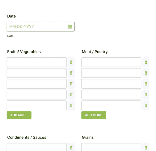 Shopping List Form Template | Jotform