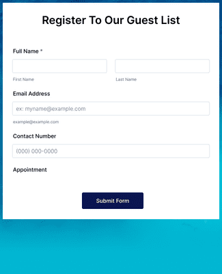Simple Guest List Form Template | Jotform