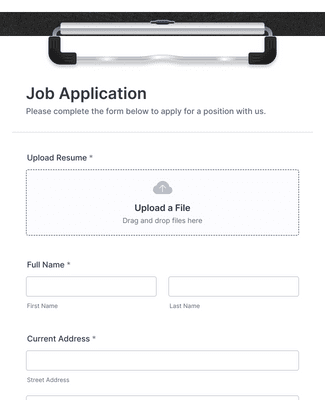 Simple Job Application Form - Red and Responsive Form Template | Jotform