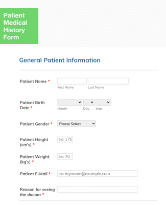 Simple Medical History Form Template | Jotform