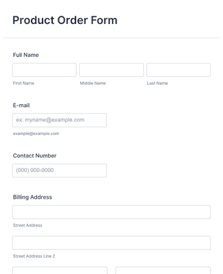 Single Product Order Form Template | Jotform