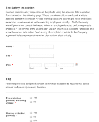 Site Inspection Form Template | JotForm