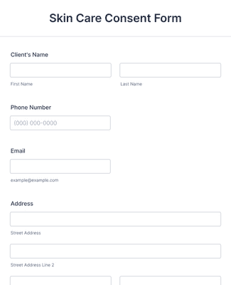 Skin Care Consent Form Template | Jotform