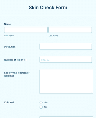 Skin Check Form Template | Jotform