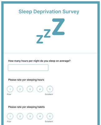 Sleep Deprivation Survey Form Template | Jotform
