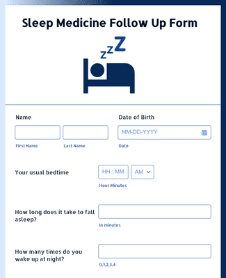 Sleep Medicine Follow Up Form Template | Jotform
