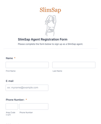 Slim Agent Registration Form Template | Jotform
