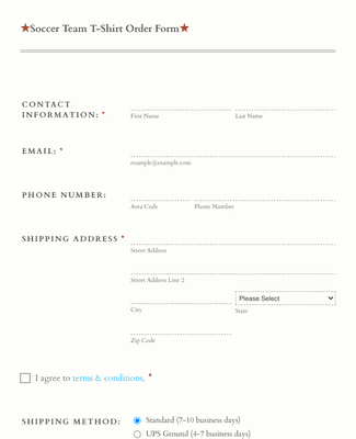 Game T-Shirt Order Form Template | Jotform