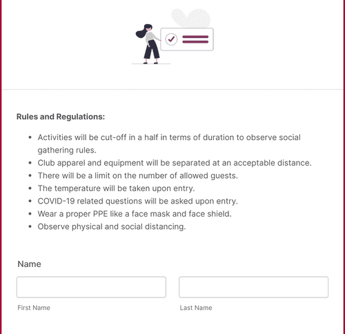 Social Club Health Screening Form Template | Jotform