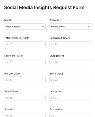 Social Media Insights Request Form Template | Jotform