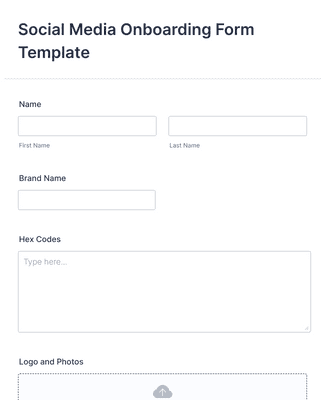 Social Media Onboarding Form Template | Jotform