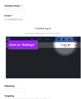 Social Media Marketing Customer Intake Form Template | JotForm