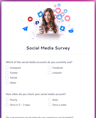 Social Media Survey Form Template | Jotform