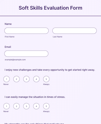 Soft Skills Evaluation Form Template | Jotform