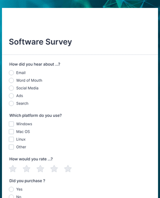 Software Survey Form Template | Jotform
